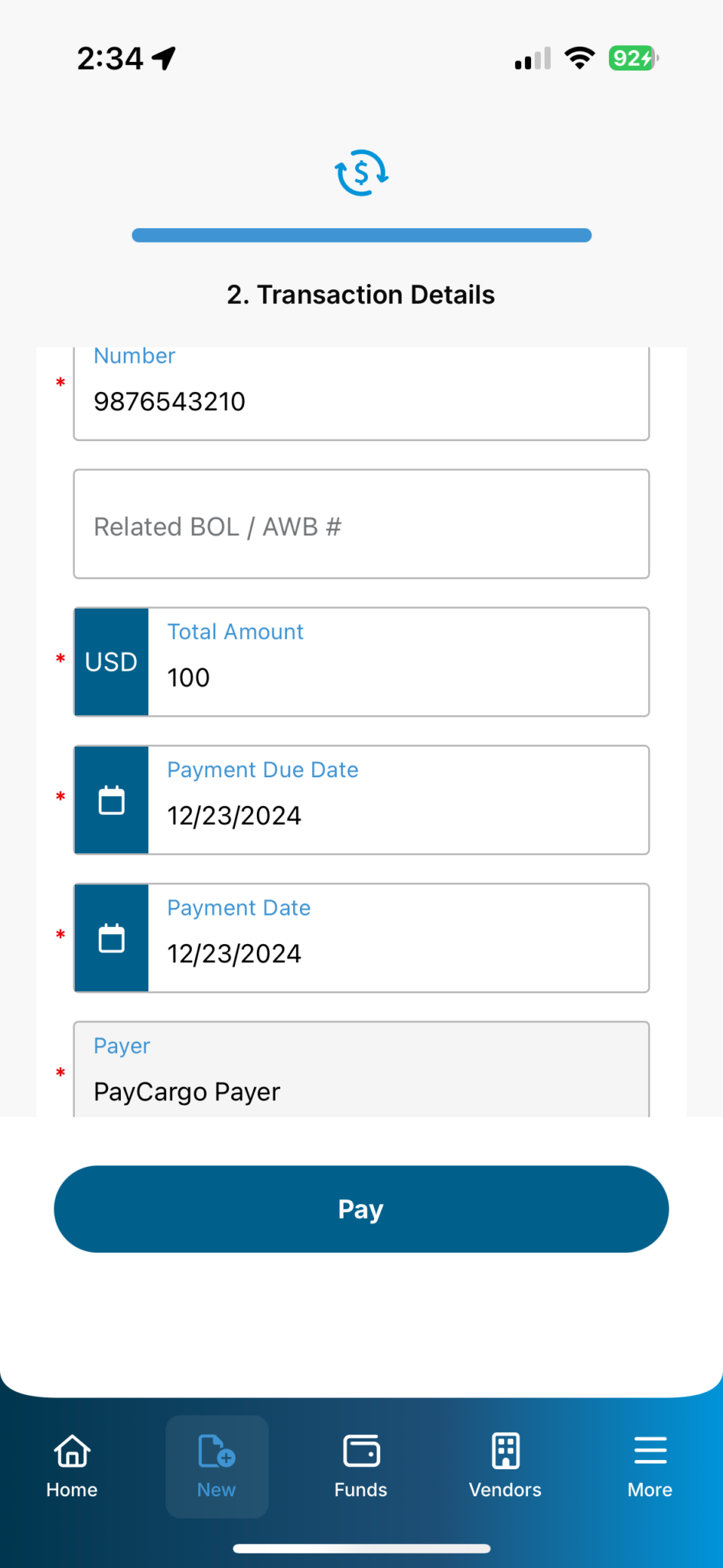 The PayCargo App