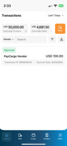 The PayCargo App