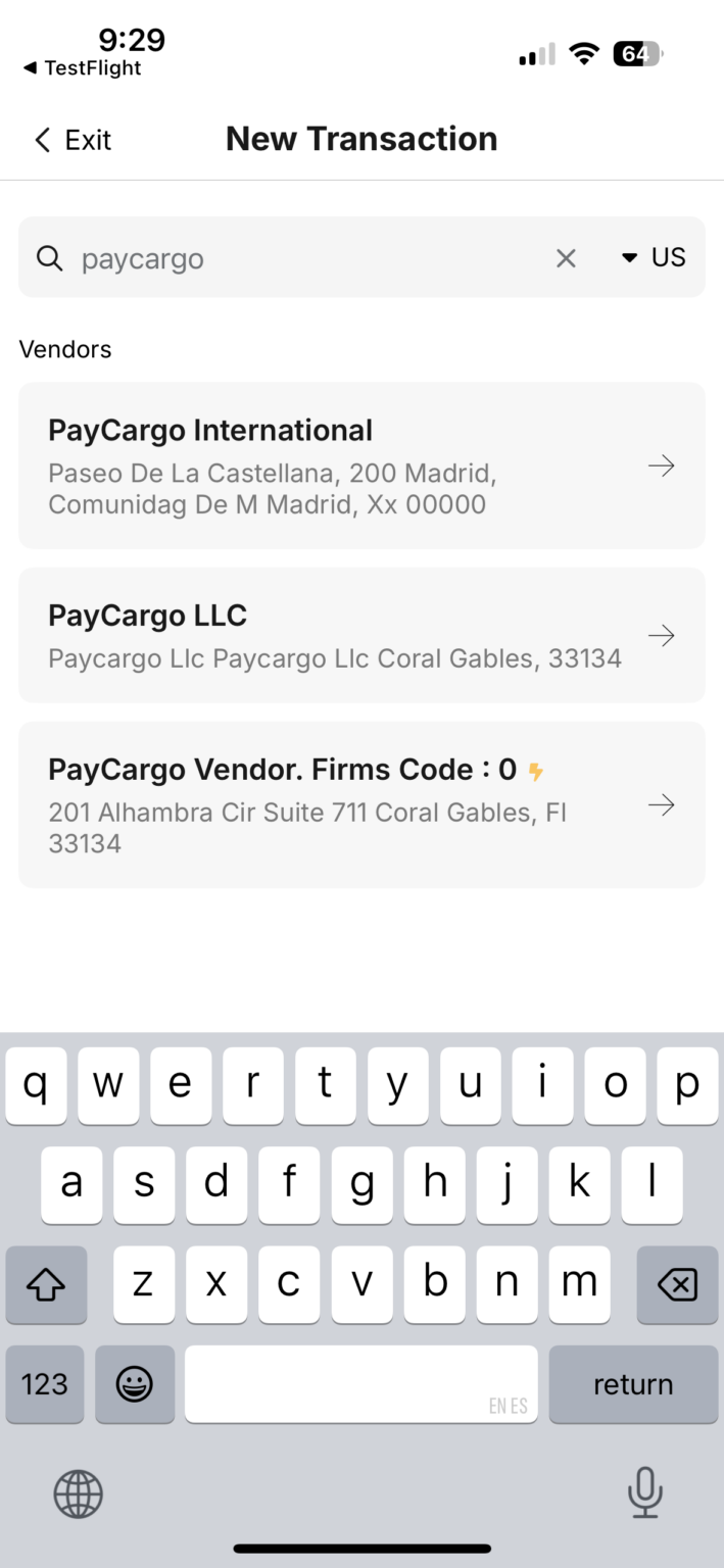 The PayCargo App