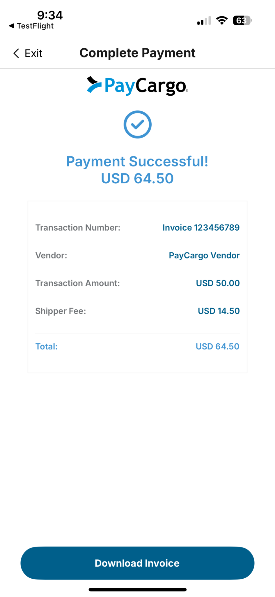 The PayCargo App